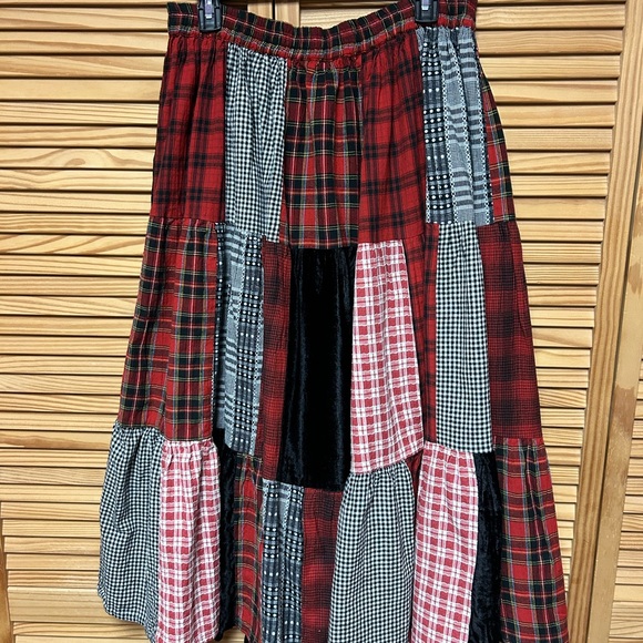 bridgewater | Skirts | Womens Maxi Patchwork Skirt Medium Cotton Blend | Poshmark